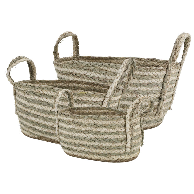 Chic Antique Korg med Handtag 3-Set Sjögräs - Köp före kl 15.00 skickas ...