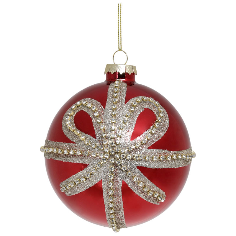 Chic Antique Rosett Julkula Röd - Köp före kl 15.00 skickas idag